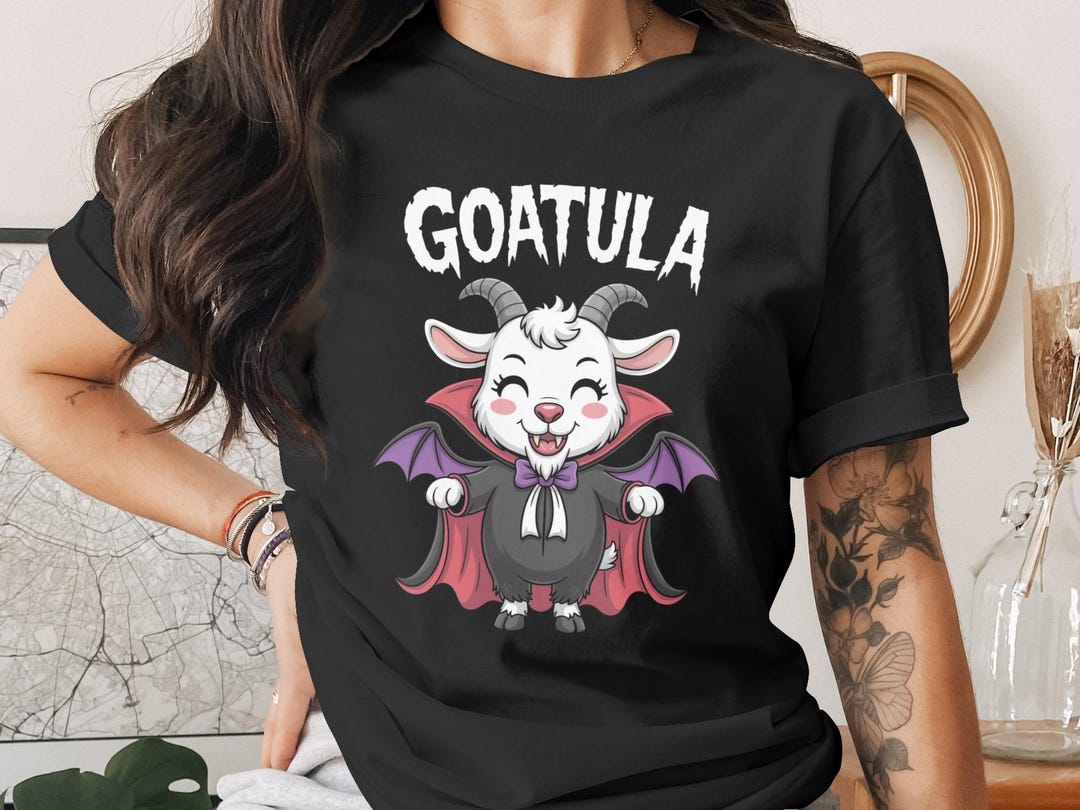 Goatula Digital Download, Halloween Goat, Cute Vampire Goat Art, 300dpi ...