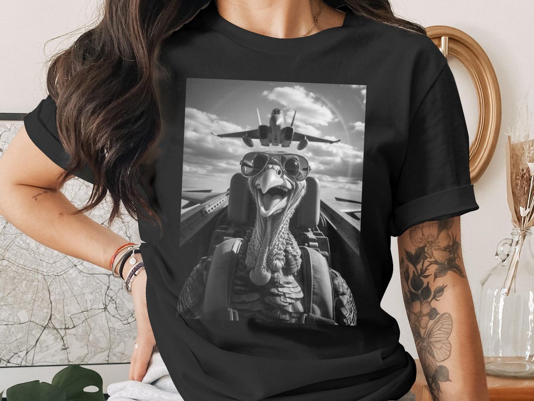 Funny Turkey Pilot PNG, Fighter Jet Digital Print, Thanksgiving Art ...