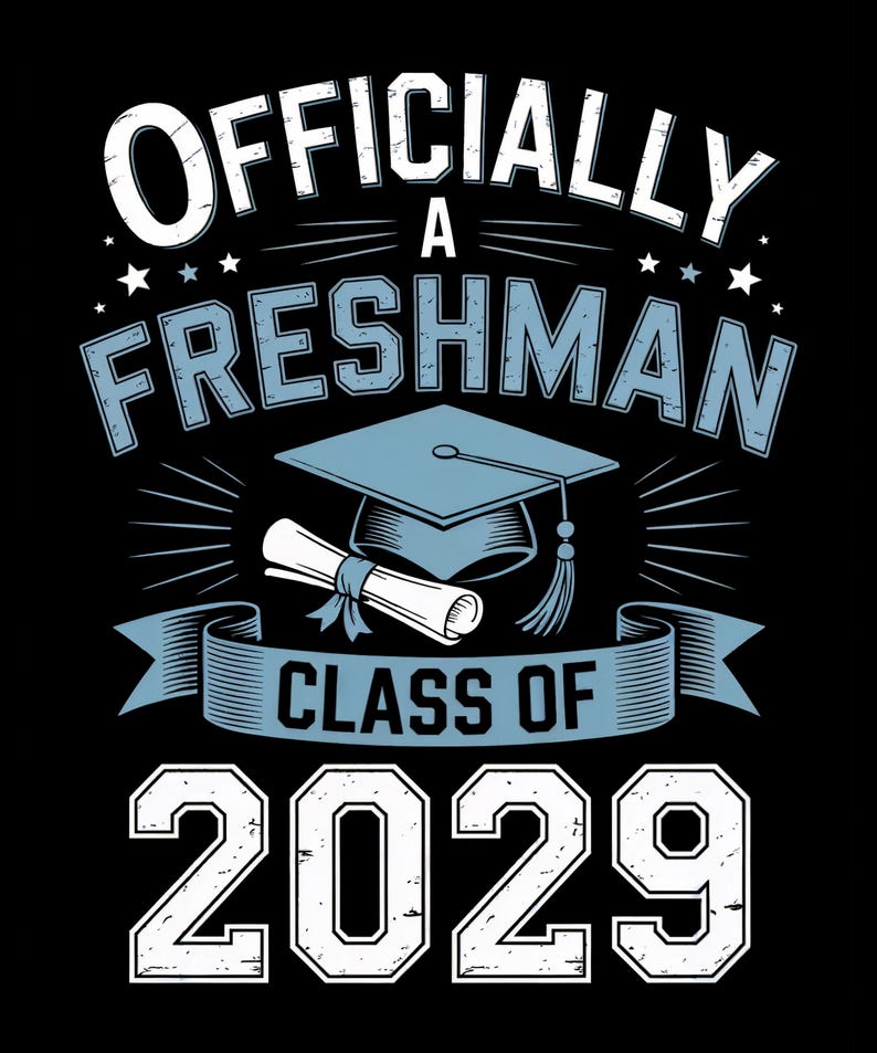 Freshman 2029 Digital, Graduation Cap PNG, High School Printable ...