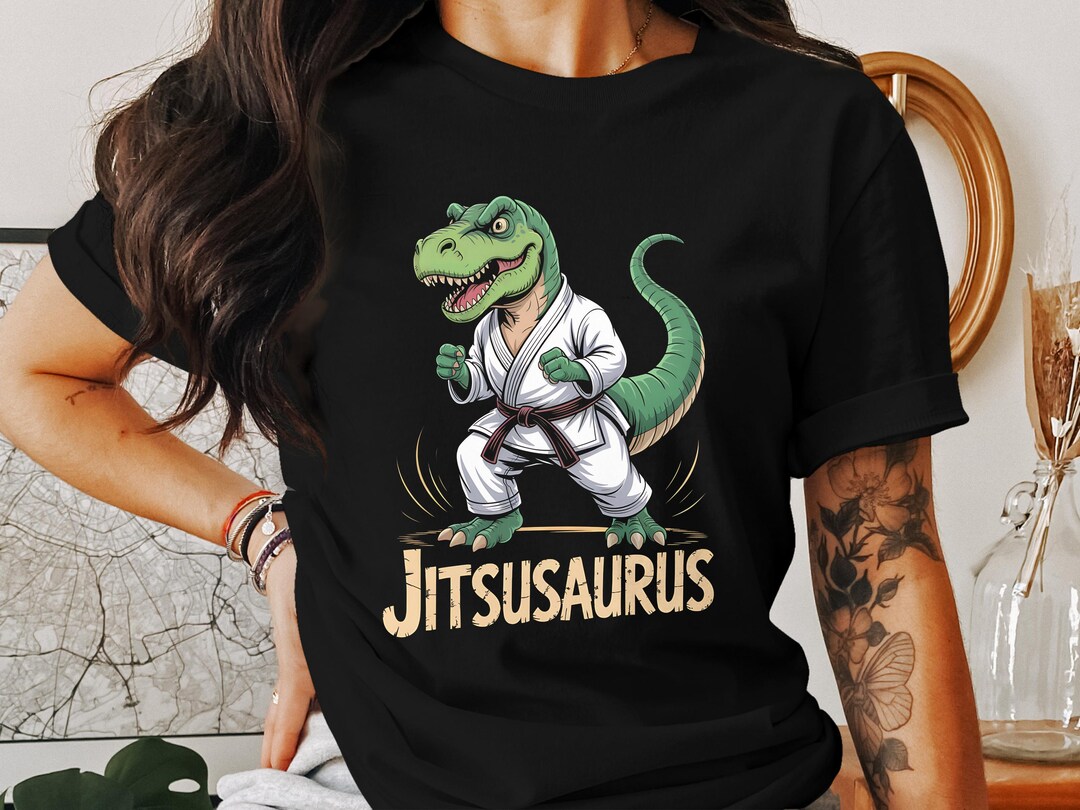 Jitsusaurus Digital, Jiu Jitsu Rex PNG, Funny Martial Arts Dinosaur ...