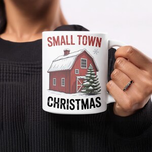 Mug With Barn Winter Scene - Etsy UK