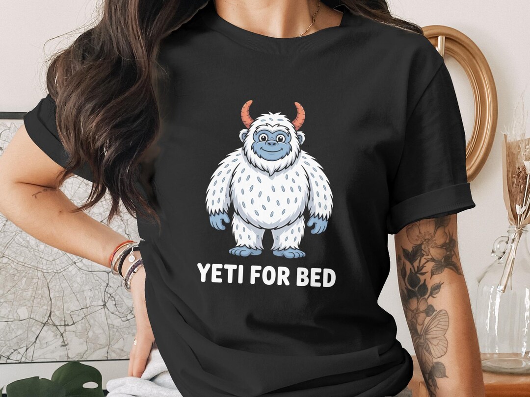 Yeti for Bed Digital Art, Cartoon Yeti PNG, Instant Download Digital ...