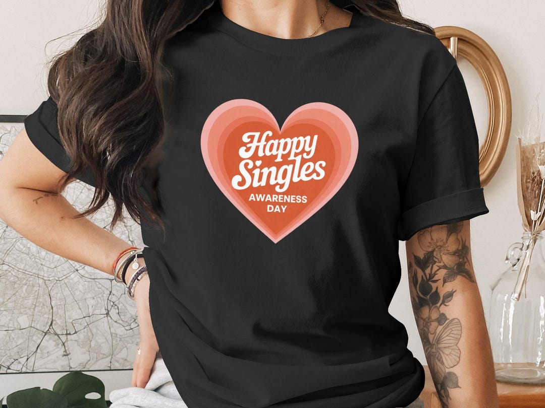 Happy Singles Awareness Day Digital Png, Heart Graphic, Instant ...