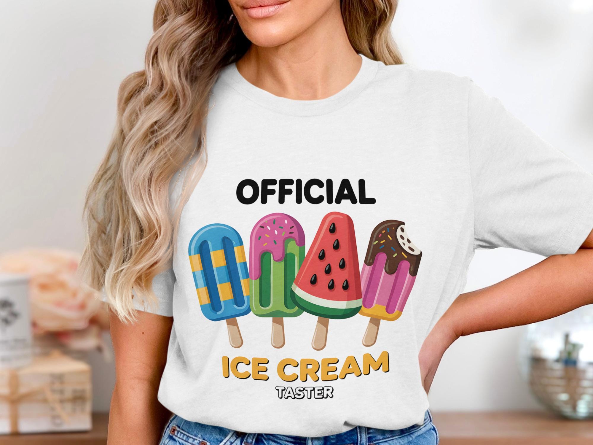 Official Ice Cream Taster Digital PNG, 300 DPI Art, Summer Treat ...