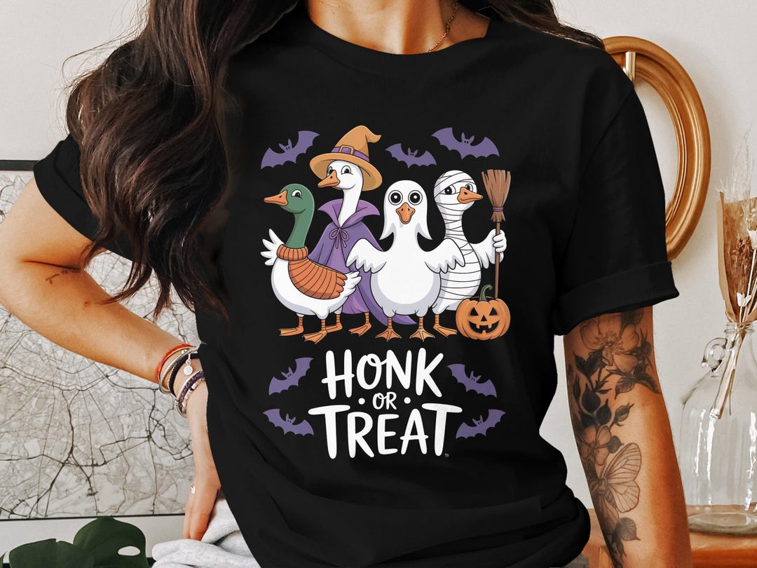 Halloween Ducks PNG, Honk or Treat, Digital Download, Spooky Bats ...