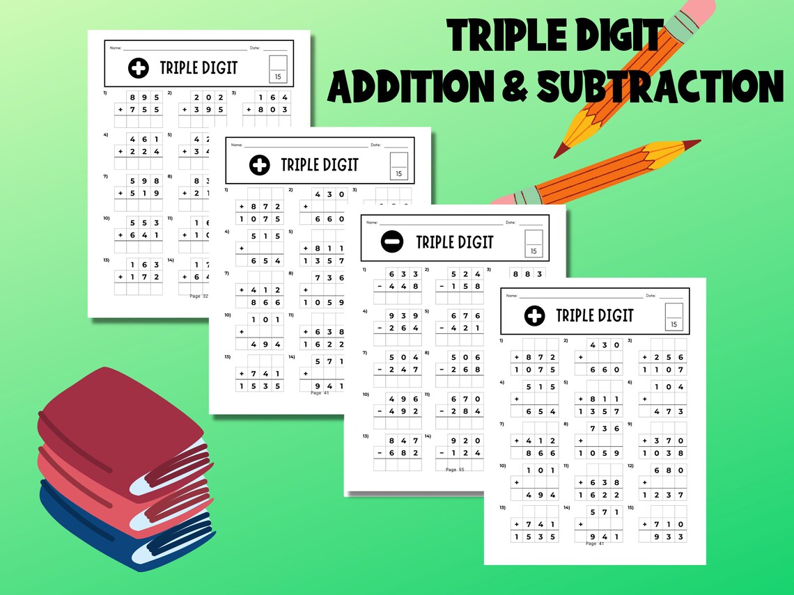 Addition & Subtraction Worksheets | 110 Math Tests With Answers ...