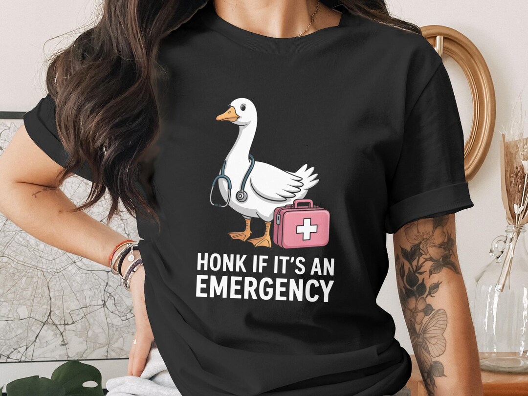 Funny Goose Doctor PNG, Honk If Emergency Digital, Medical Goose Art ...