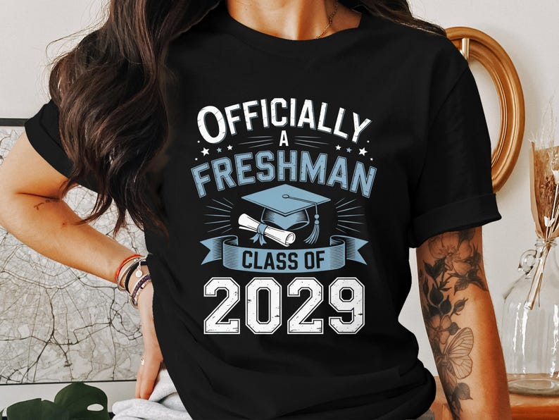 Freshman 2029 Digital, Graduation Cap PNG, High School Printable ...