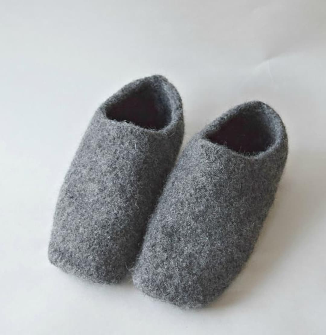 Felted Slipper Knitting Pattern – Seamless Wool Slippers, Square Toe ...