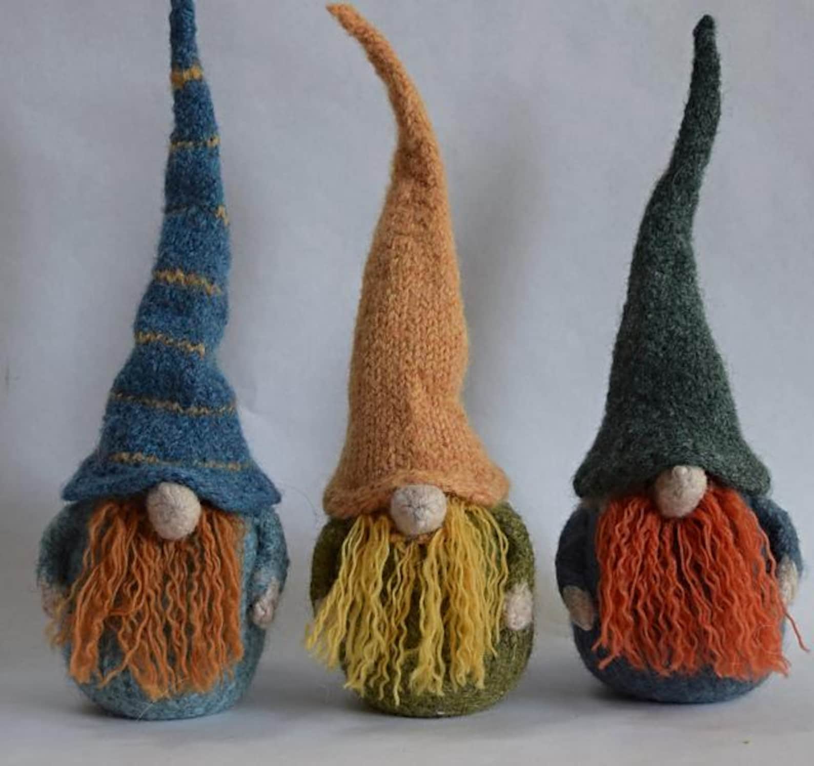 Wobbly Gnomes – Knitting Pattern PDF – Felted Weighted Toy Gnomes - Etsy