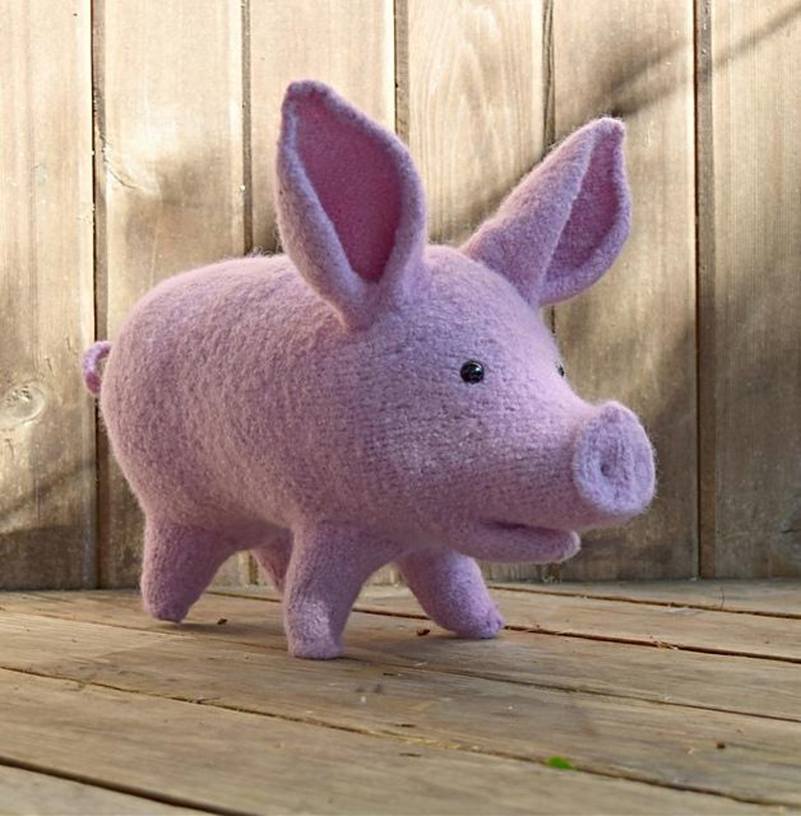 Sparky the Pig – Knitting Pattern PDF – Felted Bulky Toy – Seamless ...