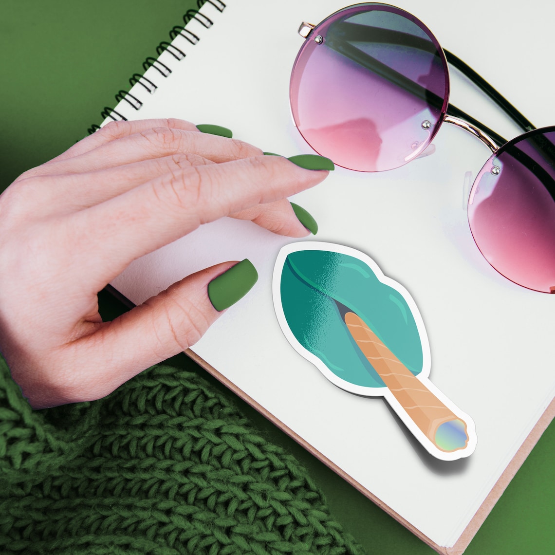 Smoking Blunt Premium Vinyl Sticker Stoner Stickers Glossy - Etsy