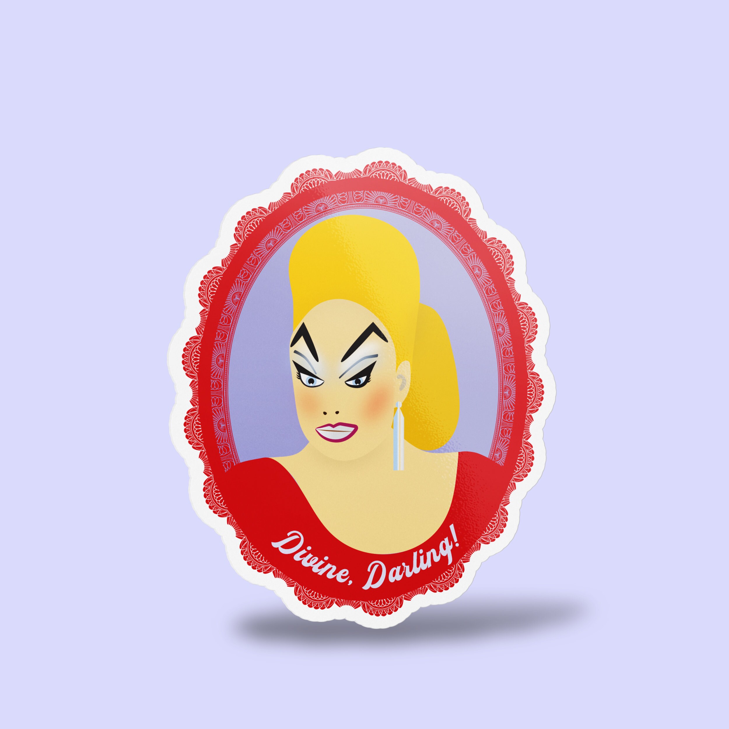 Divine Drag Queen Premium Vinyl Sticker John Waters Cult Movie Die Cut Laptop Decal Etsy