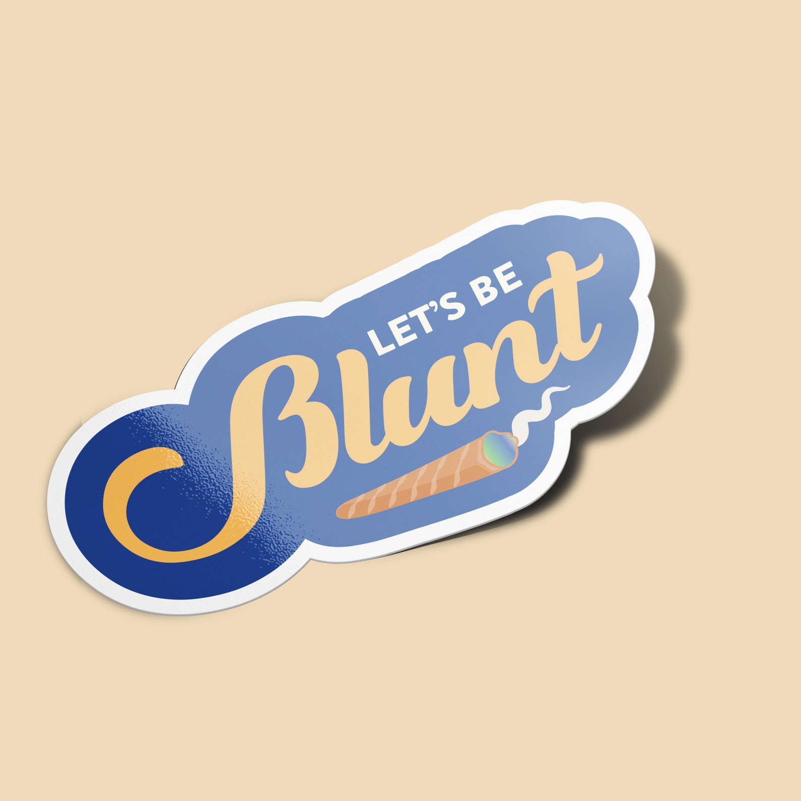 Let's Be Blunt Premium Vinyl Sticker Stoner Stickers - Etsy