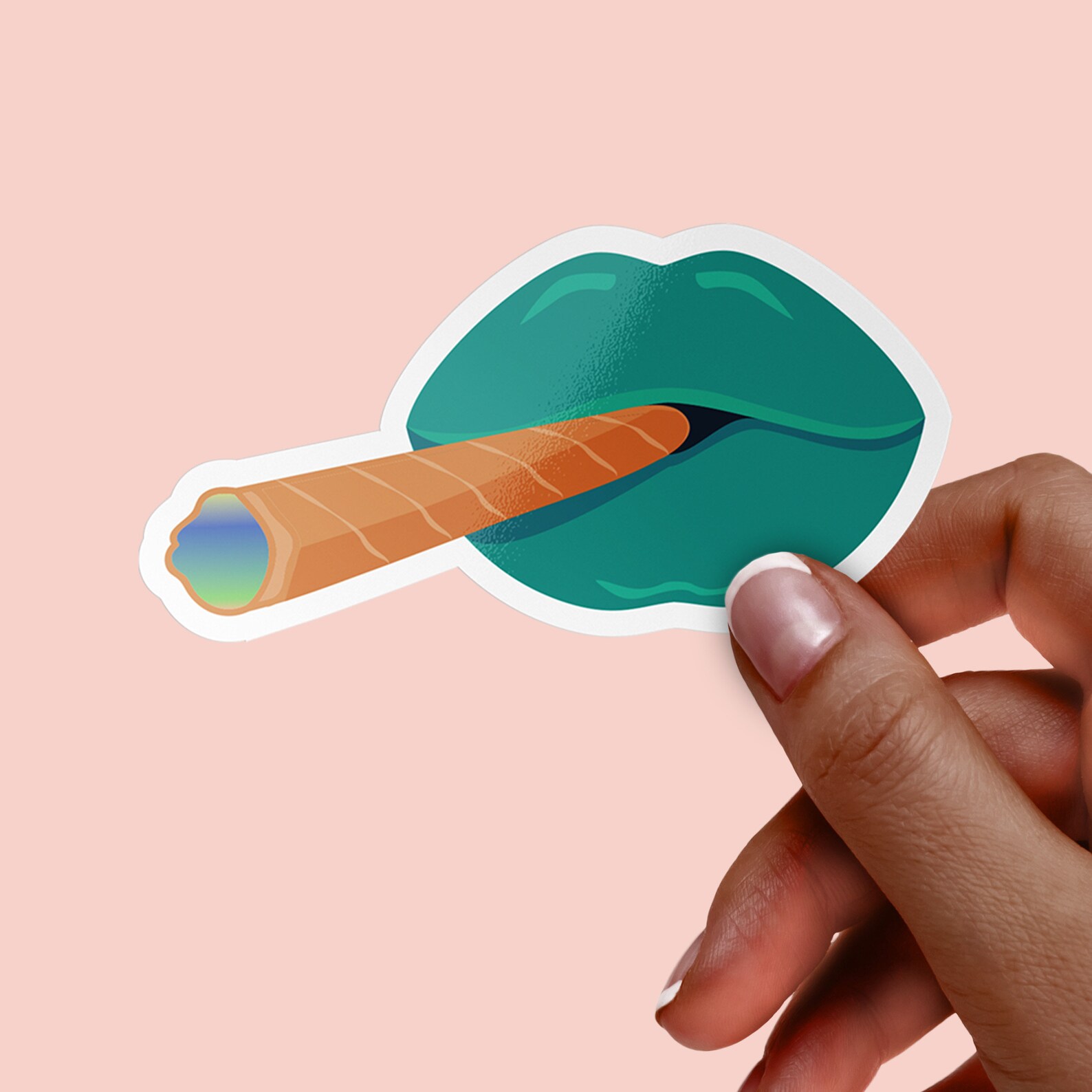 Smoking Blunt Premium Vinyl Sticker Stoner Stickers Glossy - Etsy