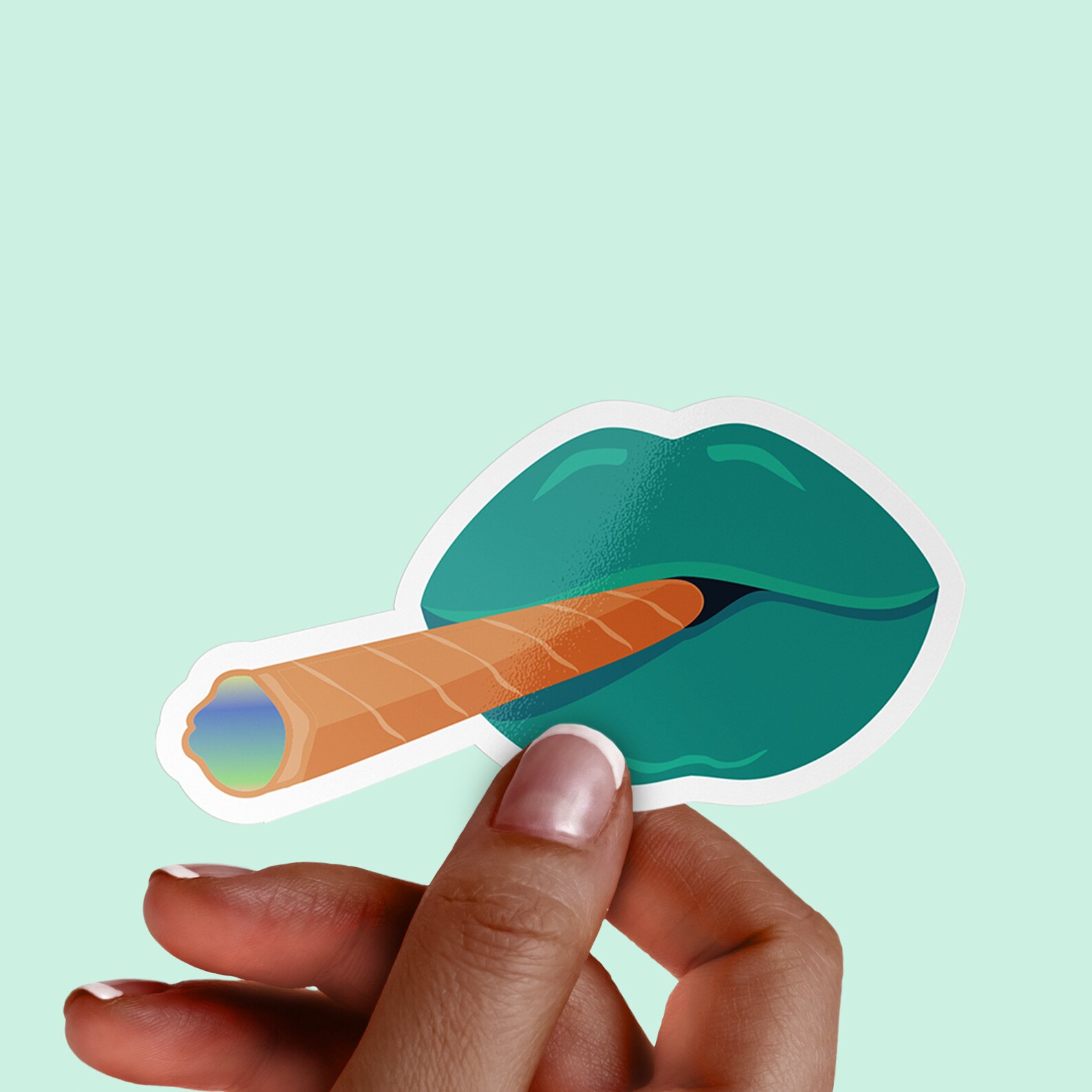 Smoking Blunt Premium Vinyl Sticker Stoner Stickers Glossy - Etsy