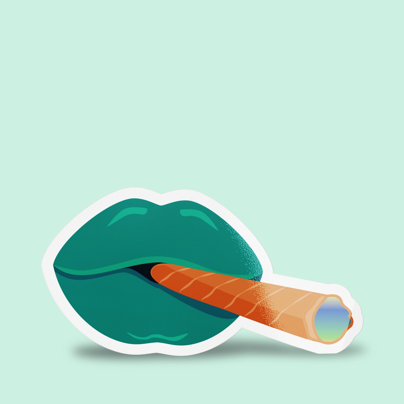 Smoking Blunt Premium Vinyl Sticker Stoner Stickers Glossy - Etsy