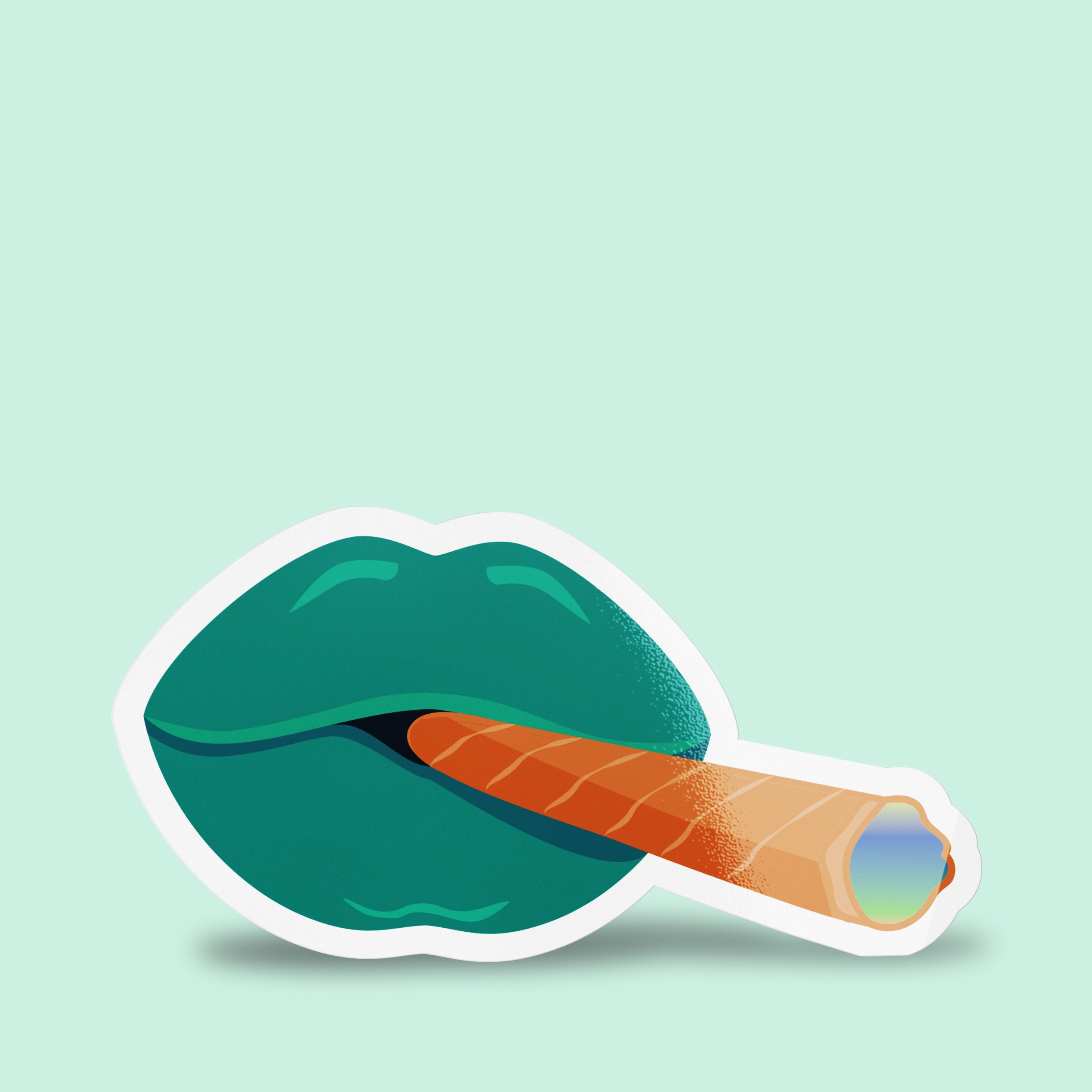 Smoking Blunt Premium Vinyl Sticker Stoner Stickers Glossy - Etsy