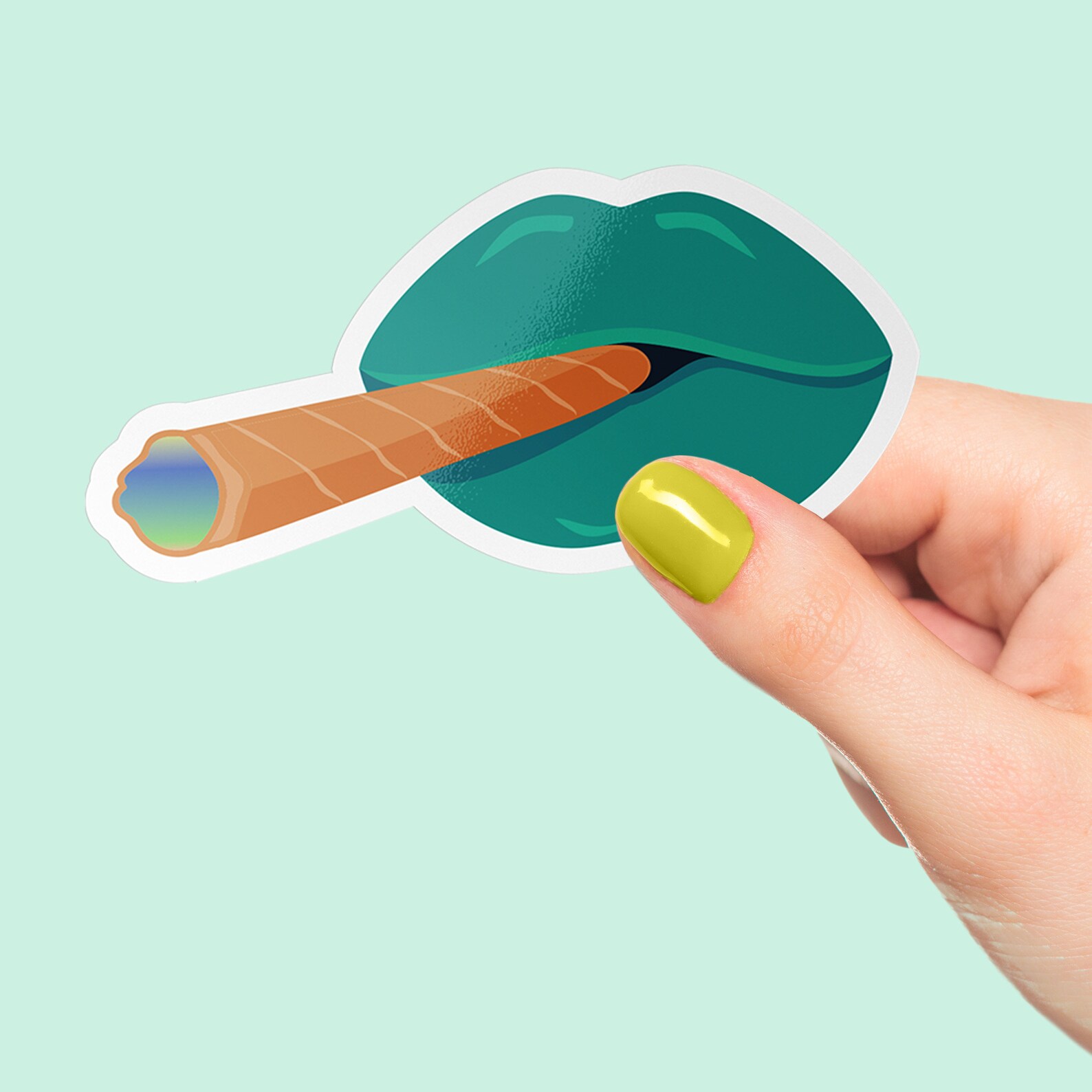 Smoking Blunt Premium Vinyl Sticker Stoner Stickers Glossy - Etsy