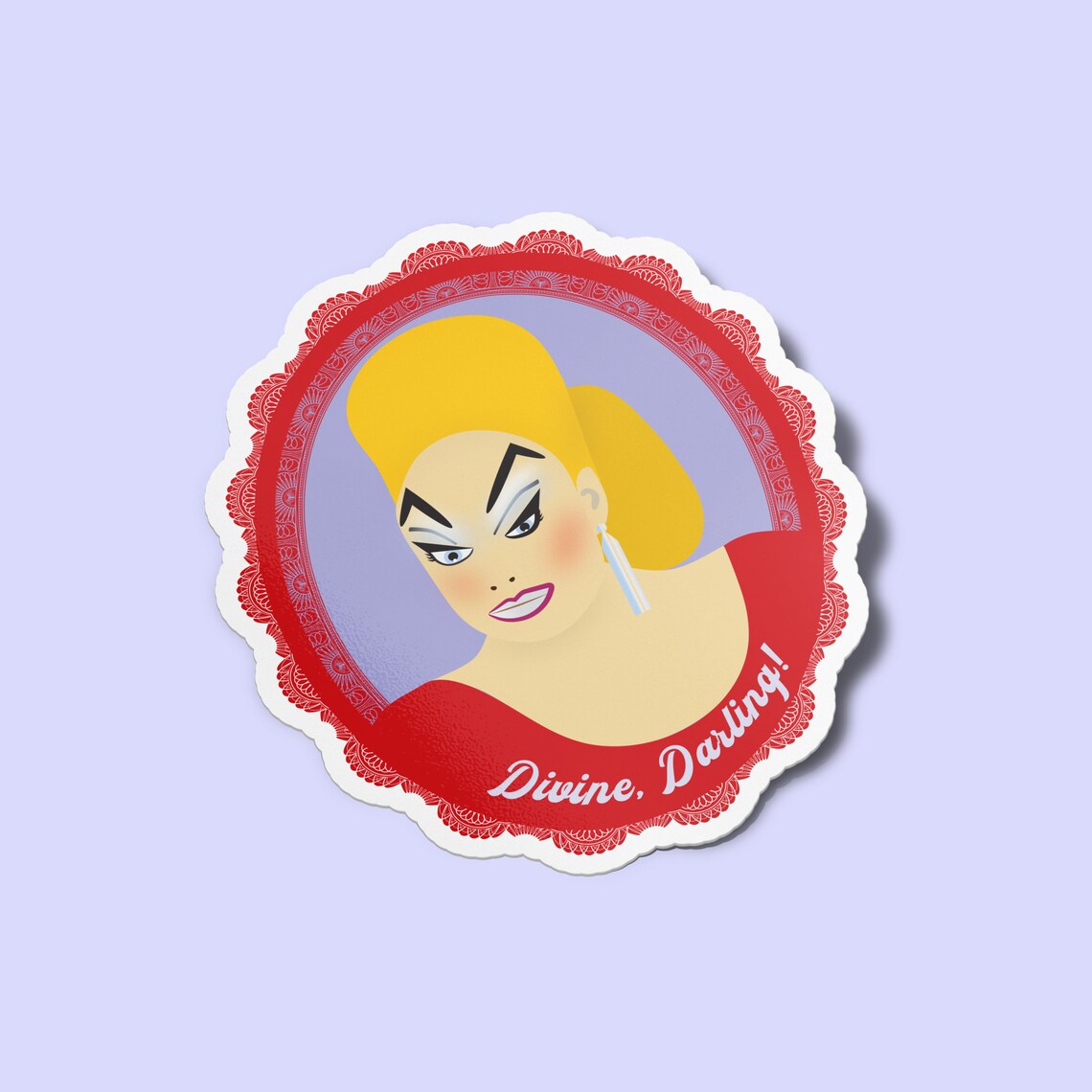 Divine Drag Queen Premium Vinyl Sticker John Waters Cult - Etsy