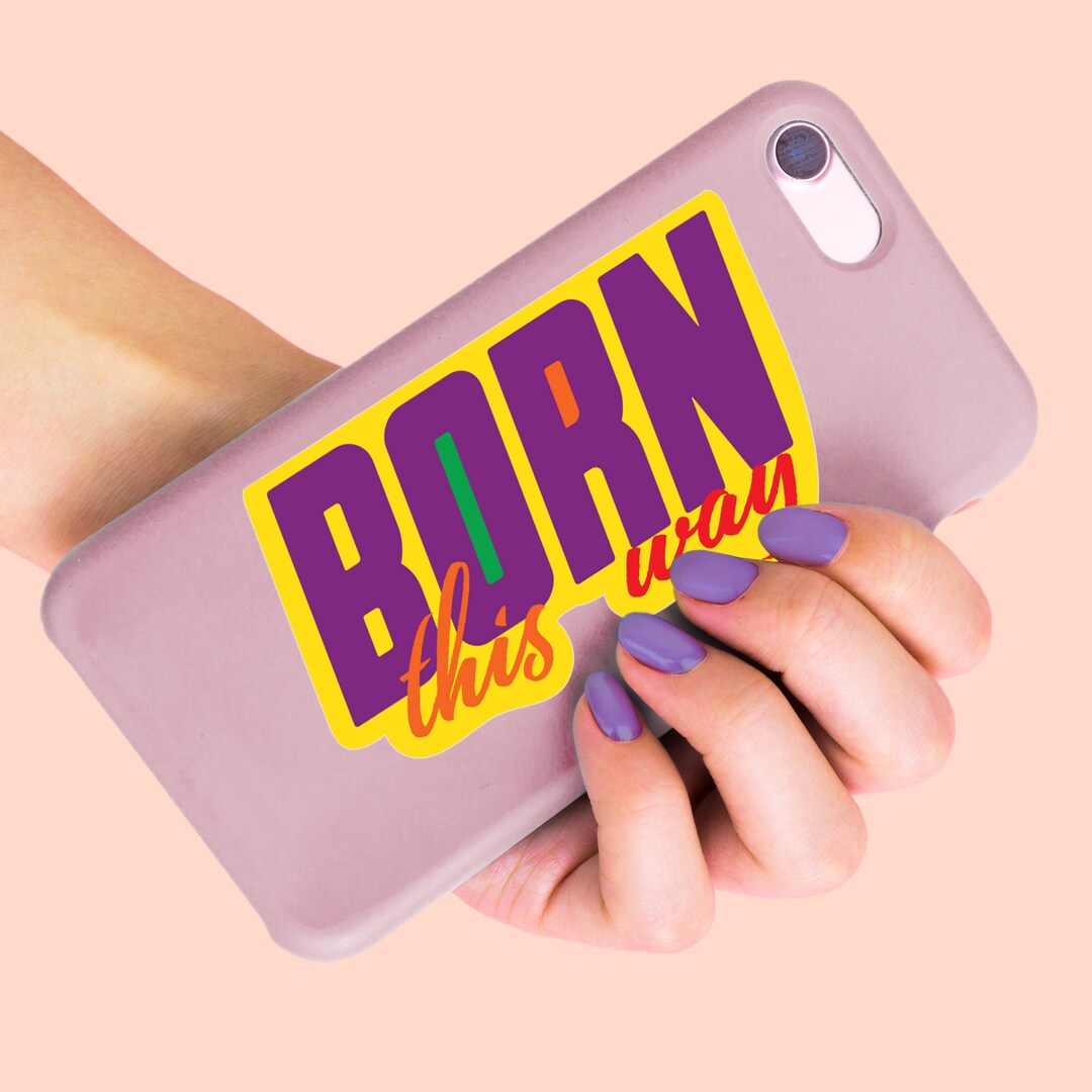 Born This Way LBGT Premium Vinyl Sticker Gay Pride Hydroflask - Etsy