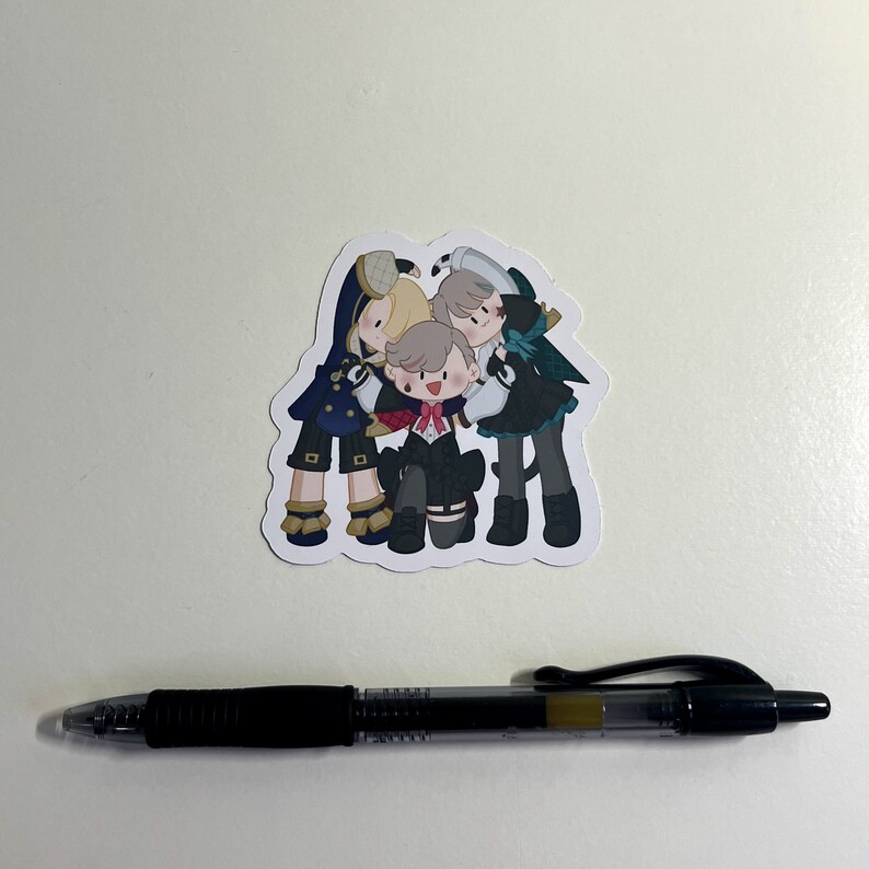 Lyney Lynette and Freminet Trio Sticker From Genshin Impact - Etsy