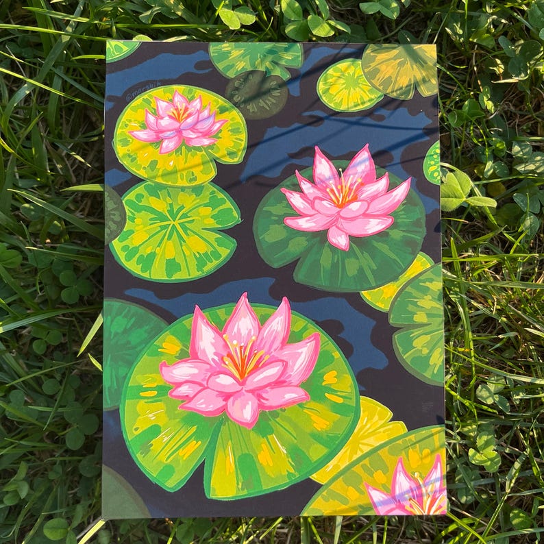 Lily Pad Pond Print - Etsy
