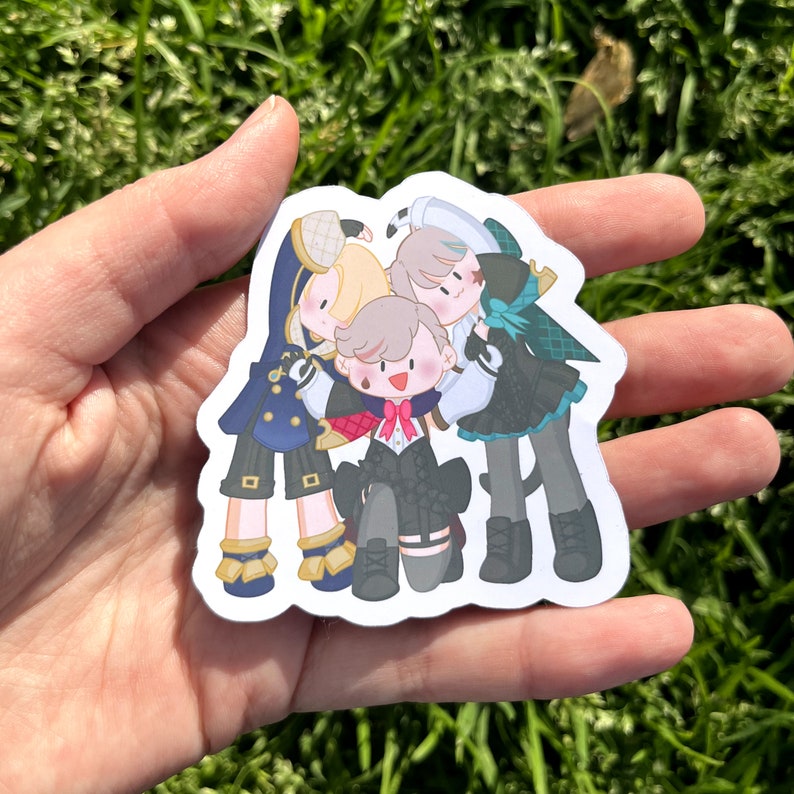 Lyney Lynette and Freminet Trio Sticker From Genshin Impact - Etsy
