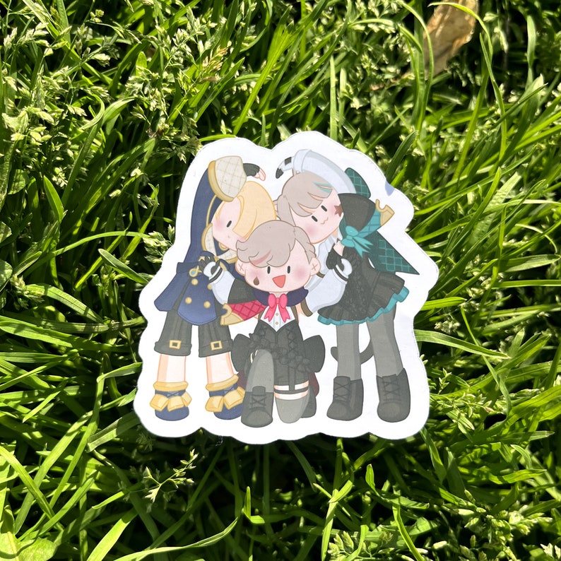 Lyney Lynette and Freminet Trio Sticker From Genshin Impact - Etsy