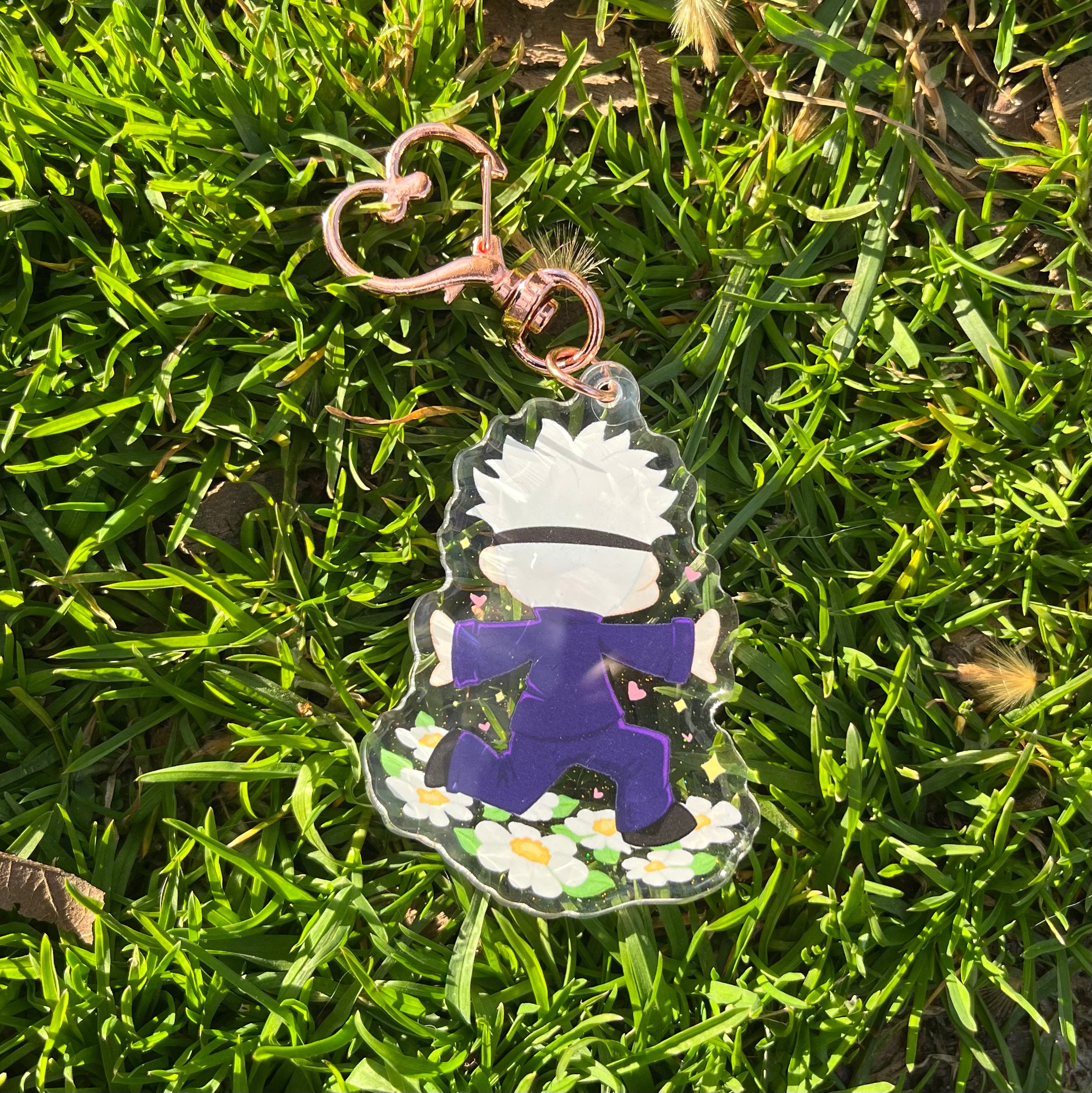 Jujutsu Kaisen Gojo Satoru Glitter Acrylic Charm - Etsy