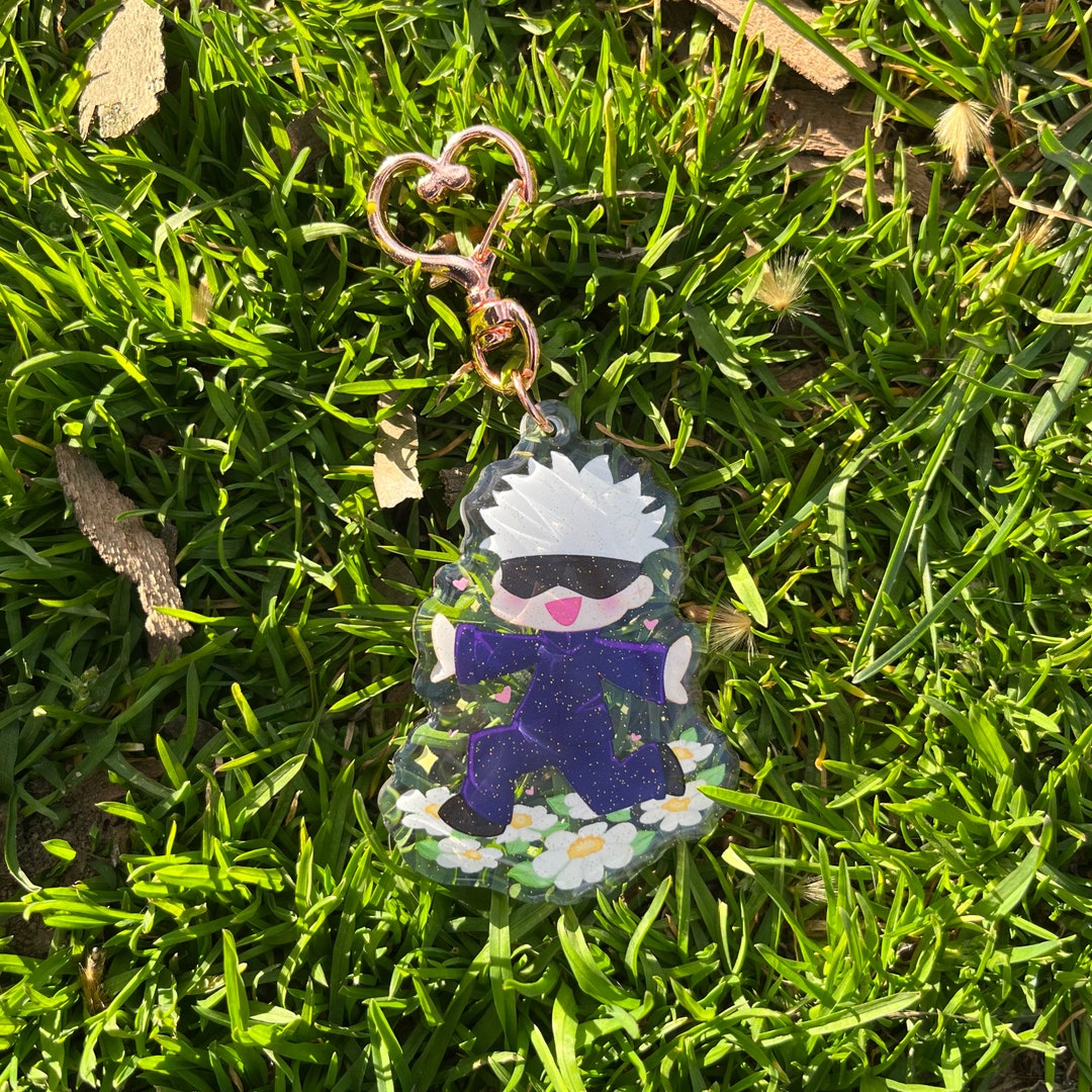 Jujutsu Kaisen Gojo Satoru Glitter Acrylic Charm - Etsy