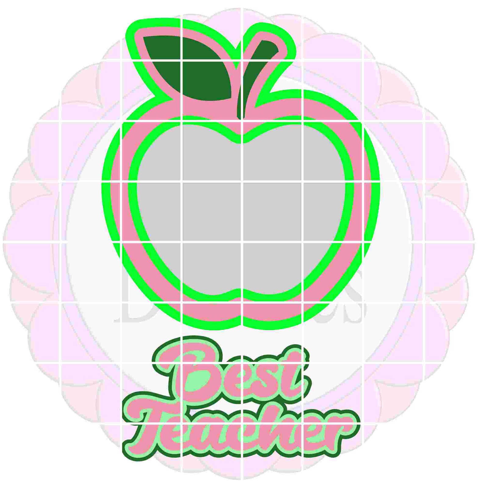 Apple Shaker Cake Topper SVG Cut File Best Teacher Layered - Etsy
