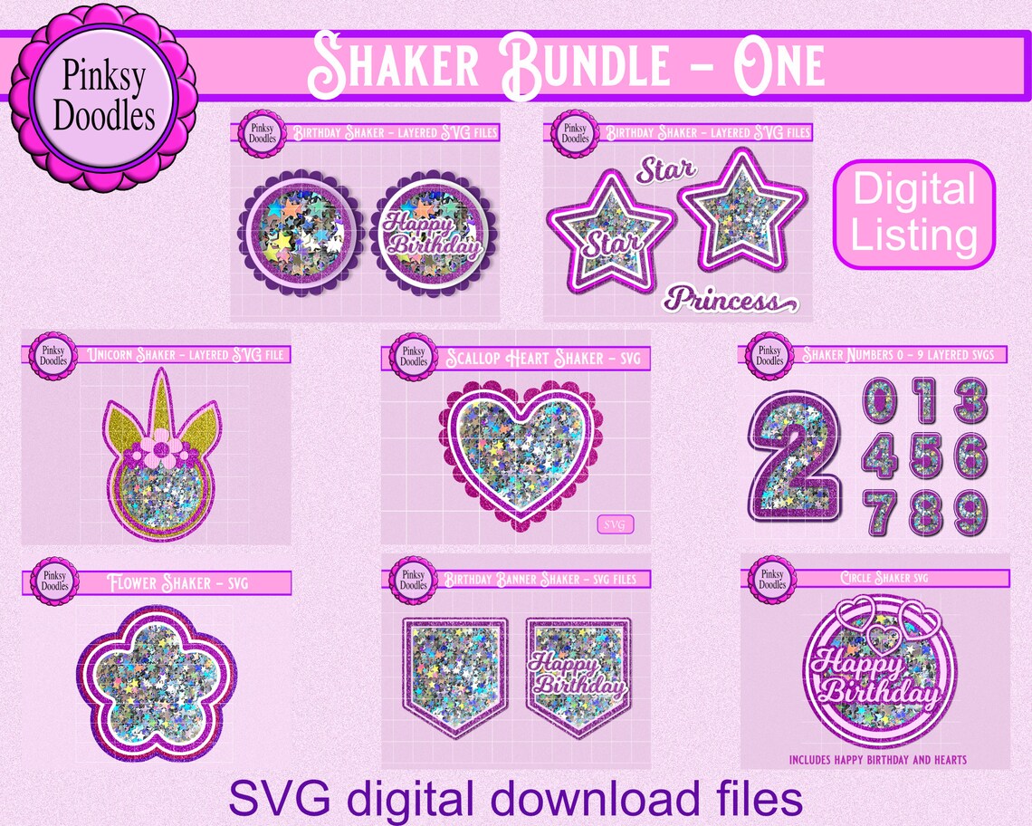 Shaker cake topper svg number shaker svg shaker bundle svg - Etsy México