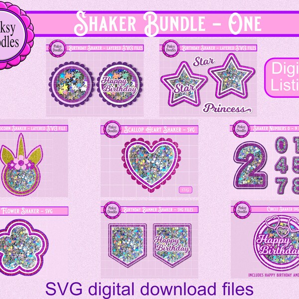 Shaker Cake Topper Svg - Etsy