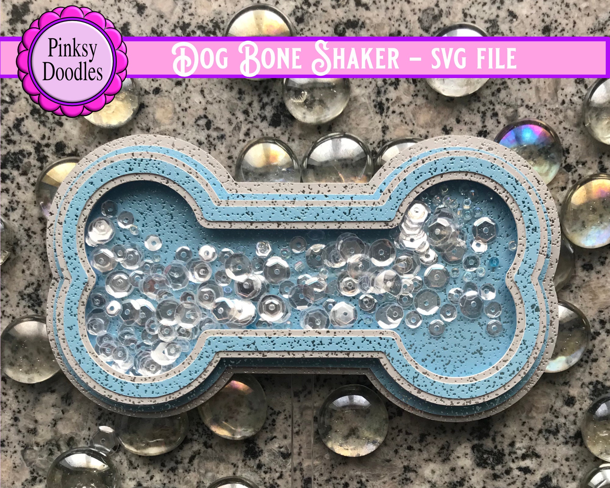 Dog Bone Shaker Cake Topper SVG Cut File Shaker SVG Cricut - Etsy UK