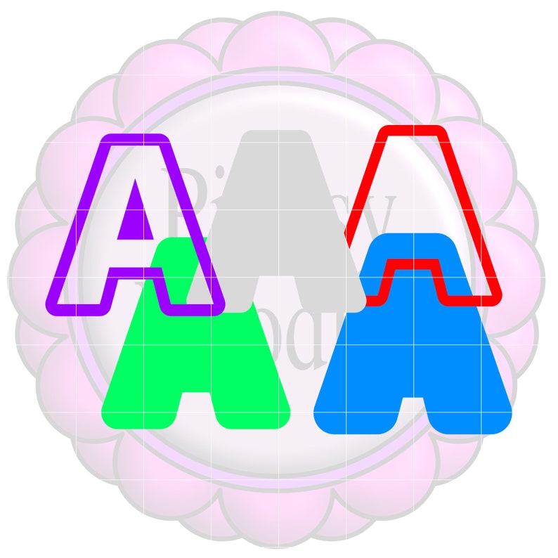 Alphabet Shaker Letters SVG Cut Files Shaker Svg Cake Topper - Etsy