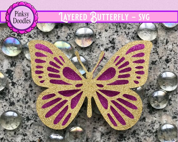 Butterfly Layered SVG Digital Cut File Use for Cake Toppers | Etsy