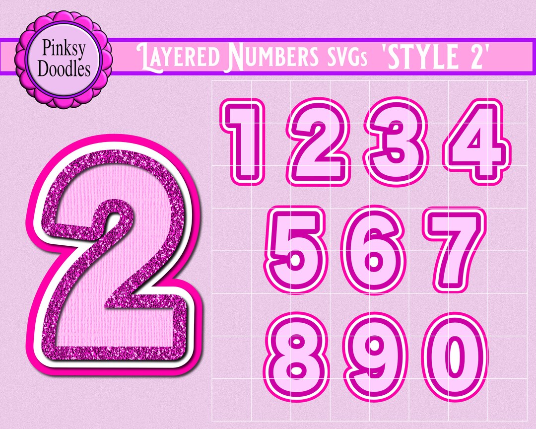 Números SVG Cortar archivos, Cumpleaños número pastel topper svg ...