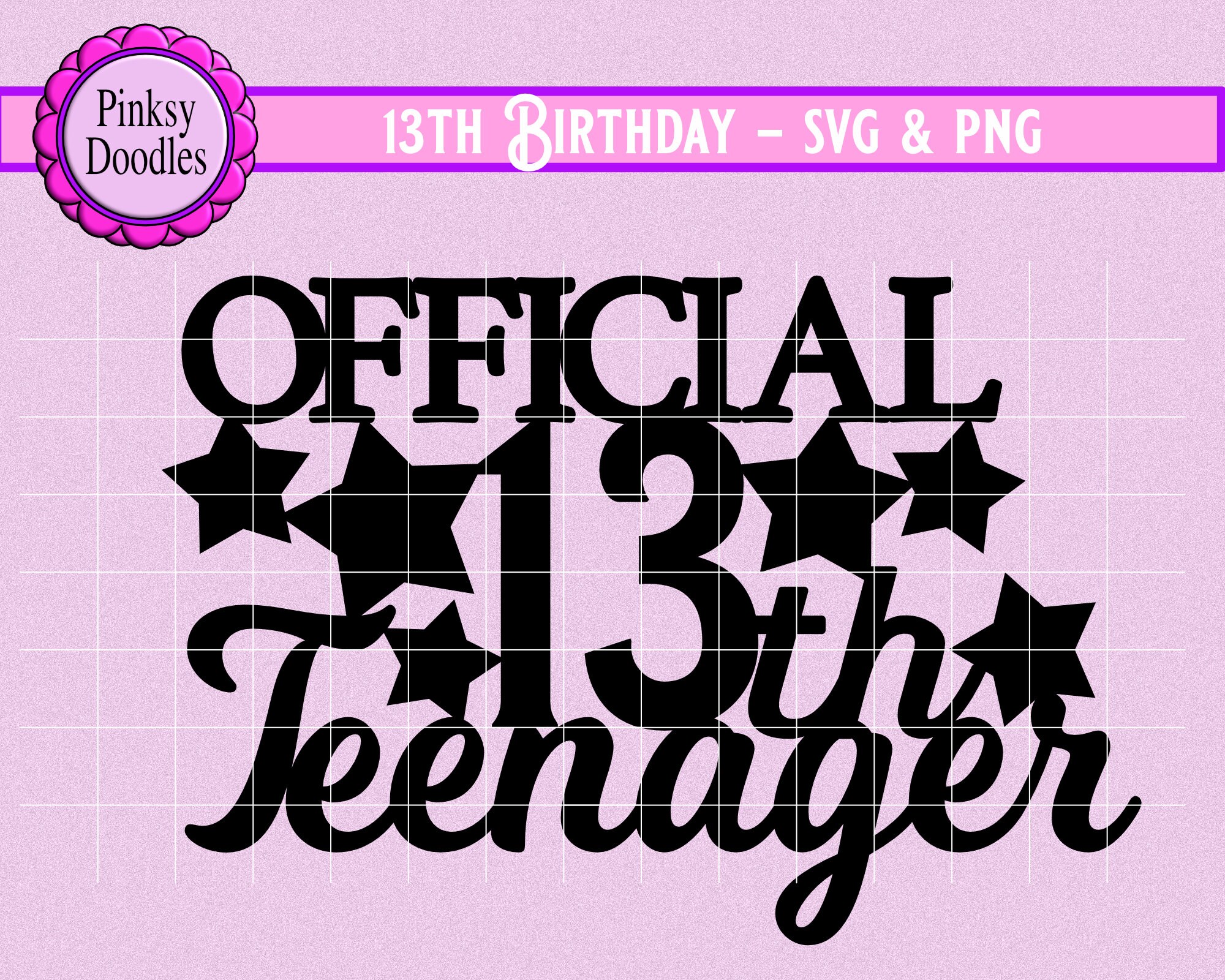 Official Teenager 13th Birthday SVG Cut File Cricut Maker | Etsy