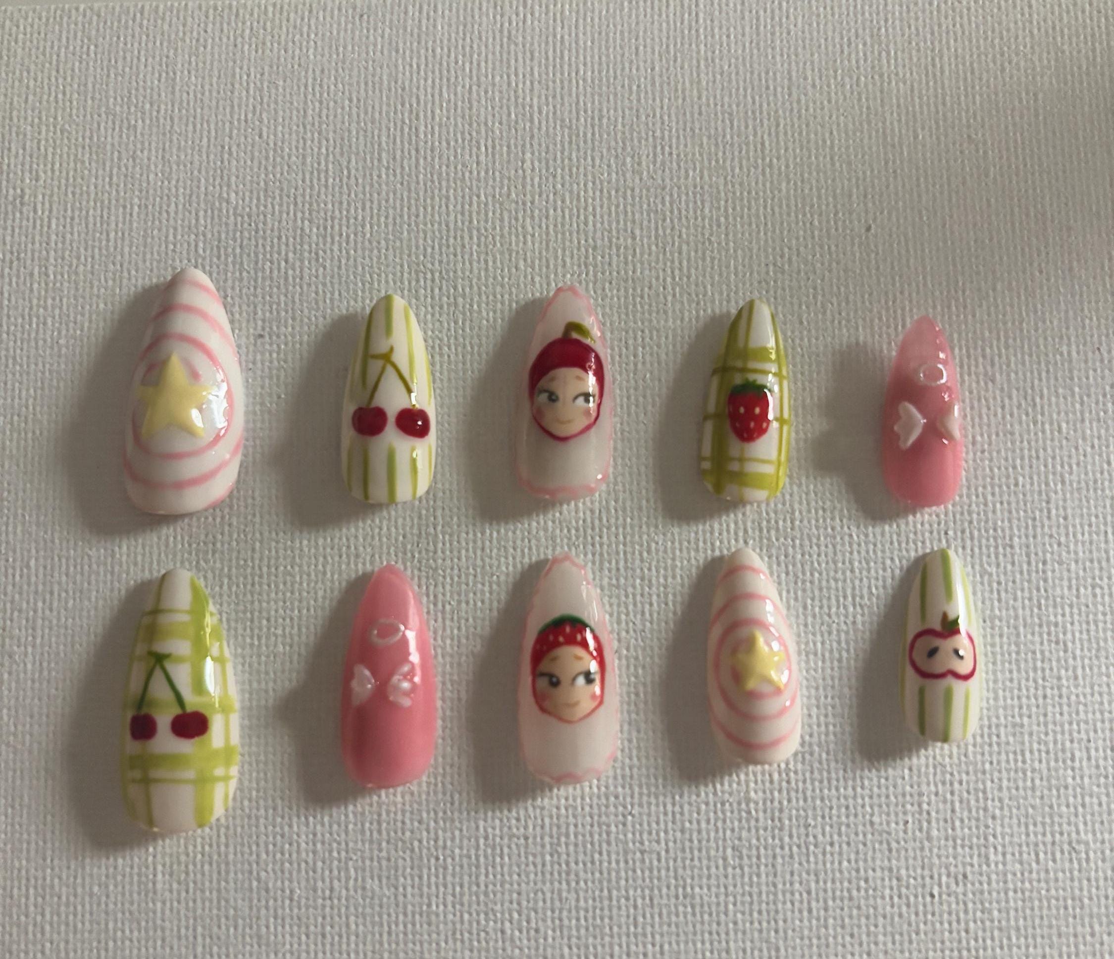 Sonny Angel Inspired Nails | Custom Press on Nails | Handmade Faux ...