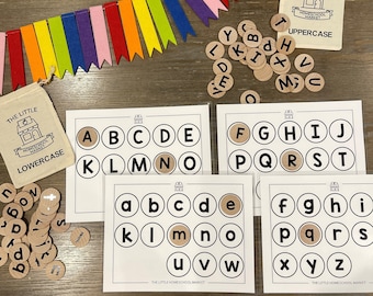 Wooden Alphabet Coins Lower Case Letter Manipulative | Etsy