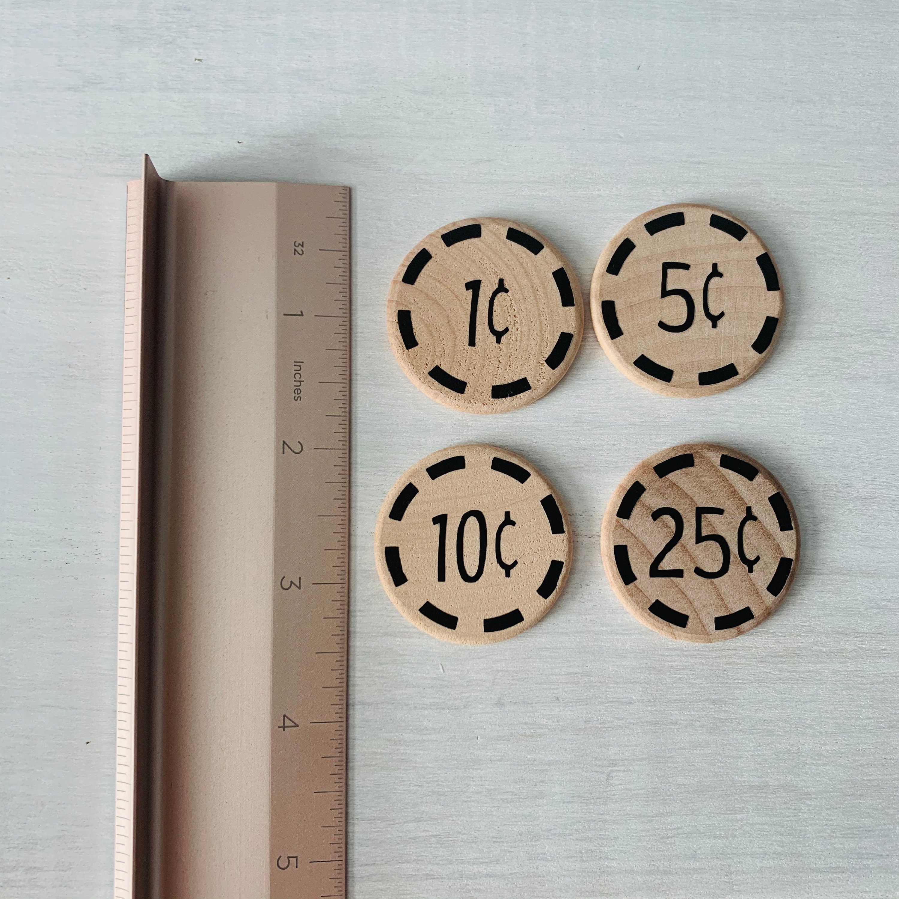 Pretend Money Wood Play Money One Size Large Hand Made - Etsy