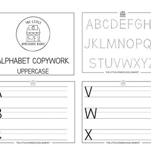 Printable Alphabet Copy Workbook Homeschool Pre School Upper Case Copy ...