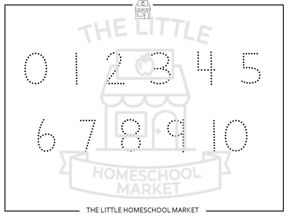 Printable Number Tracing and Writing Worksheet 0-10 Homeschool Busy ...