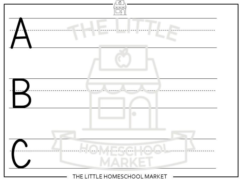 Printable Alphabet Copy Workbook Homeschool Pre School Upper Case Copy ...