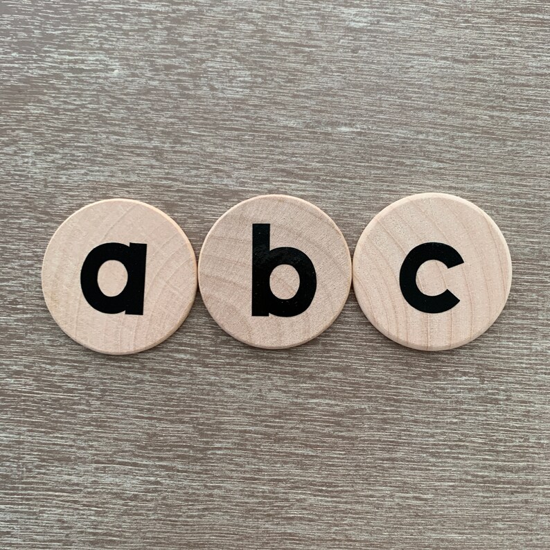 Wooden Alphabet Coins Lower Case Letter Manipulative - Etsy