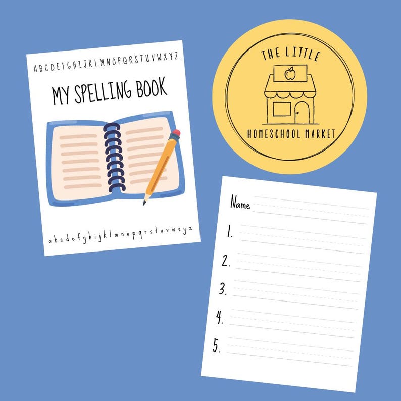 Printable Spelling Test Book: Practice Pages for Kids - Etsy