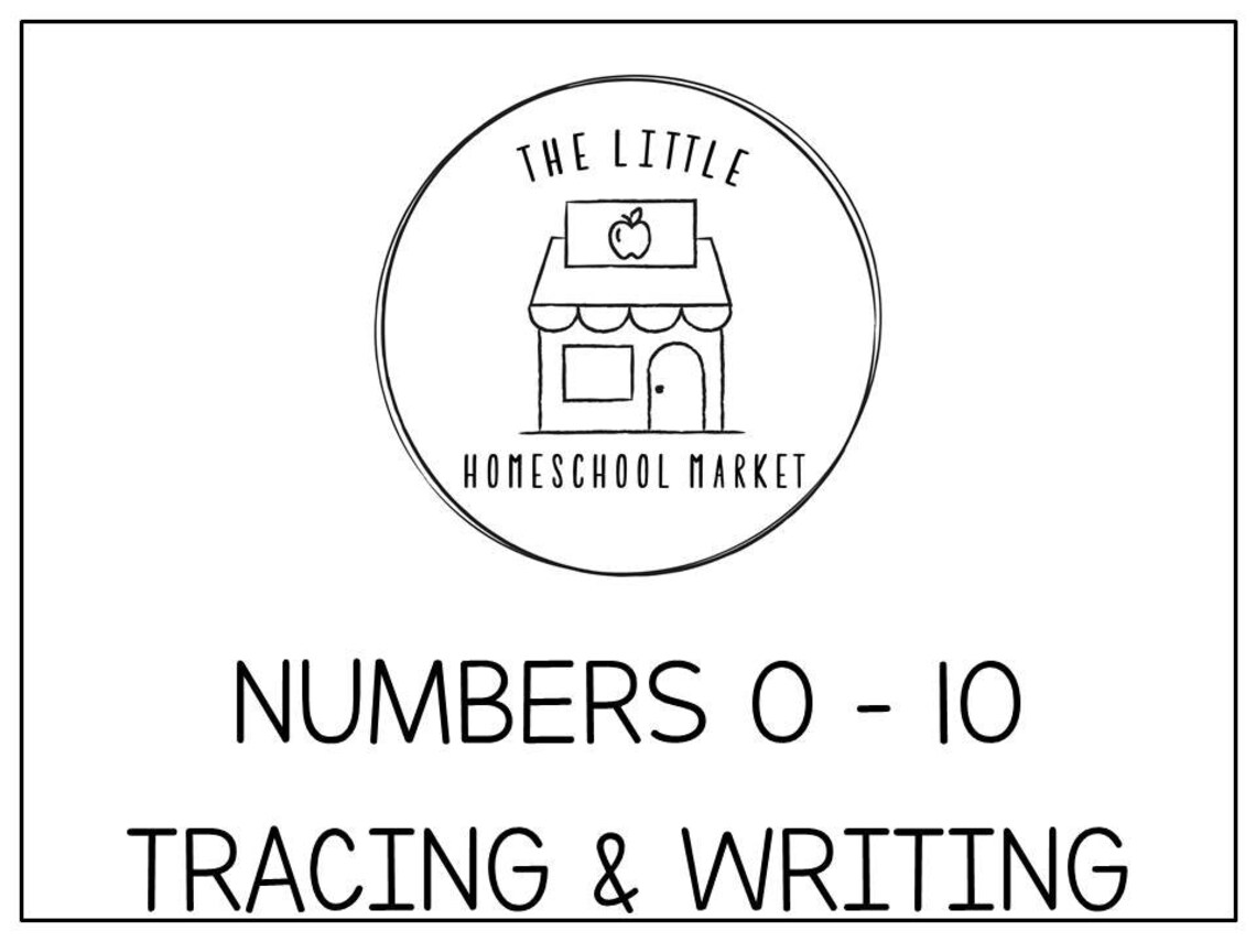 Printable Number Tracing and Writing Worksheet 0-10 Homeschool Busy ...
