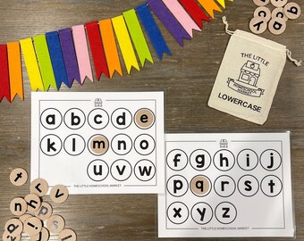 Wooden Alphabet Coins Lower Case Letter Manipulative | Etsy