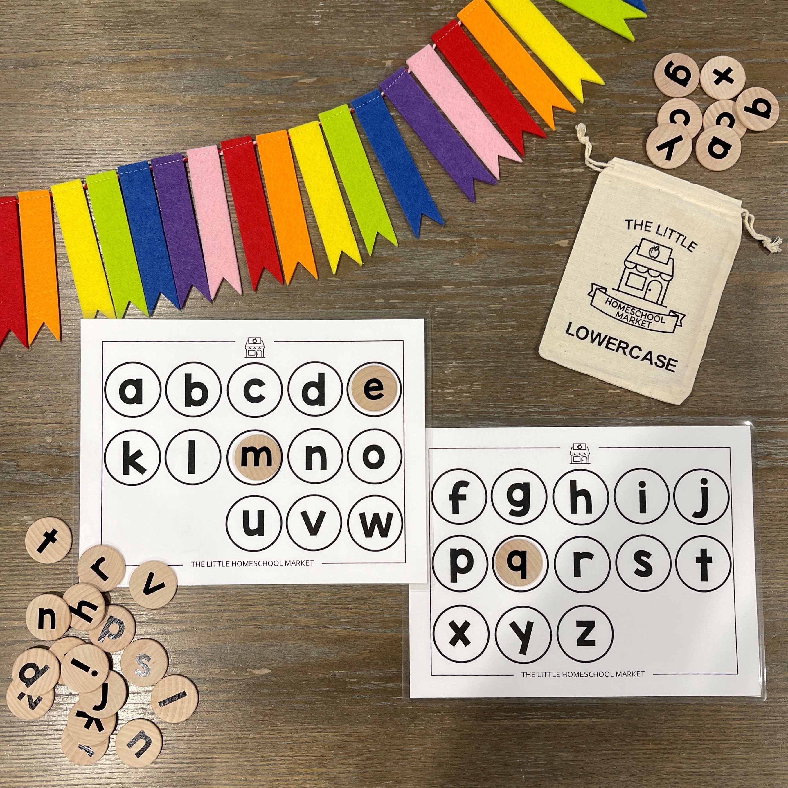 Wooden Alphabet Coins Lower Case Manipulative Learn Letters - Etsy